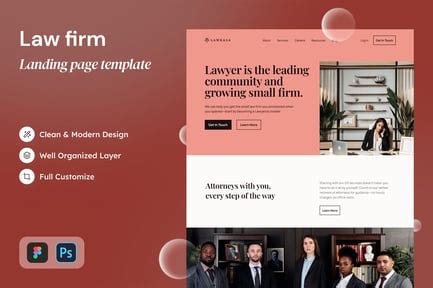 Law Firm Landing Page Template Websites Ux And Ui Kits Ft Landing