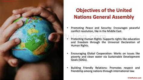 United Nations General Assembly Roles And Objectives Selftution