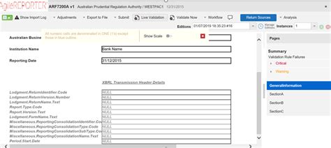 Data Unavailable In AgileREPORTER