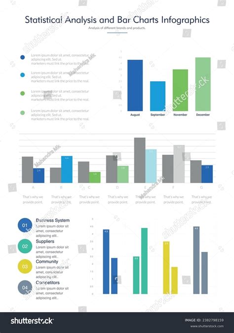 Statistical Analysis Bar Charts Infographics Infographics Stock Vector Royalty Free