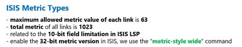 10 isis metric and metric types rayka are you a network engineer