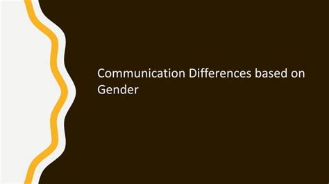 Gender Difference In Communication PPTX