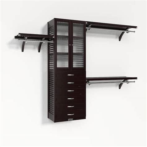 John Louis Home 72 In W 120 In W Espresso Walk In With 5 Drawers 16