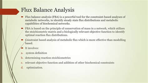 Flux Balance Analysis Pptx