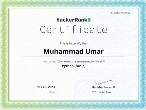 i am proud to announce that i have successfully completed the python… muhammad umar