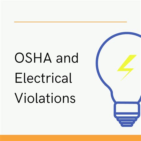 Osha Electrical Violations And Safety