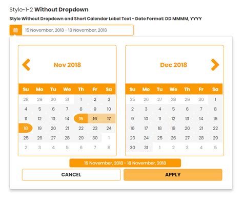 Daterange Multipurpose Responsive Date Range Picker By Mgscoder