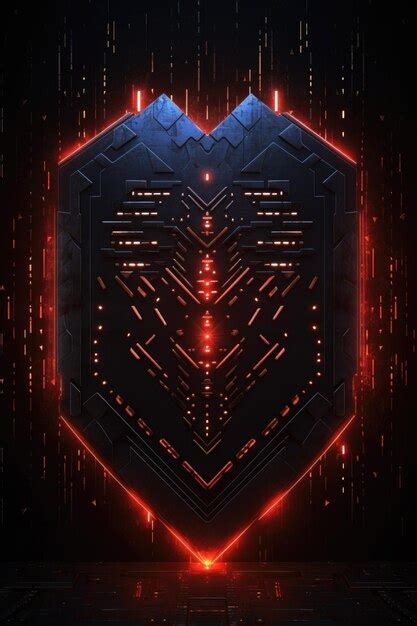 Premium Ai Image Binary Code And Shield Symbol On A Dark Background Created With Generative Ai