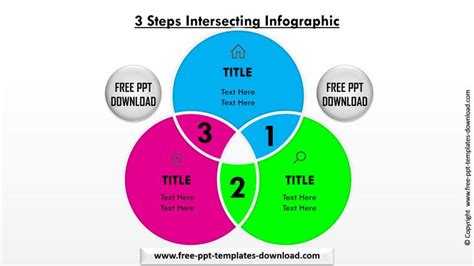 3 Steps Intersecting Infographic Template Download