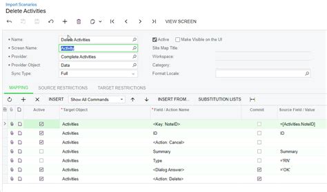Customer Activities Import Scenario Community
