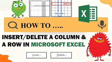 How To Deleteinsert A Row And A Column In Ms Excel Hello Rows