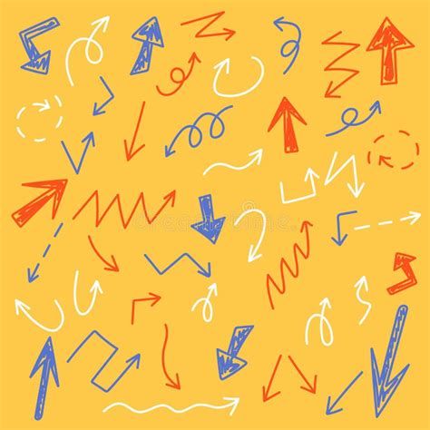 A Set Of Multi Colored Arrows Of Different Shapes And Sizes Stock