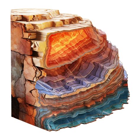 Ai Generated 3d Visualization Of Geology Layers Geologists And Earth