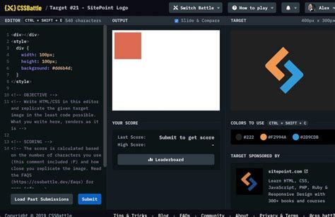Code Challenge 2 4 Tips For Higher Scores In Cssbattledev — Sitepoint
