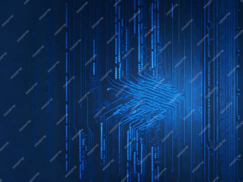 Premium Photo Blue Digital Binary Data On Computer Screen Background