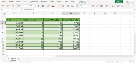 How To Convert Time To Integer Hours Or Minutes In Excel