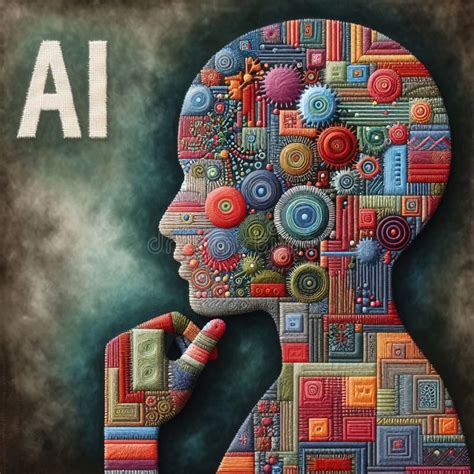 Felt Art Patchwork A Humanoid Robot Artificial Intelligence Is