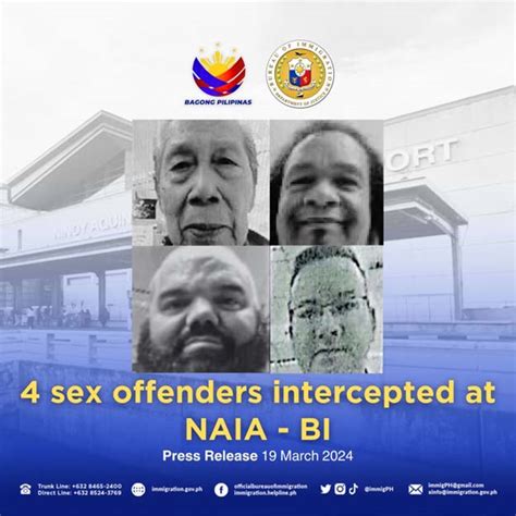 Sex Offenders Intercepted At Naia Bureau Of Immigration Philippines