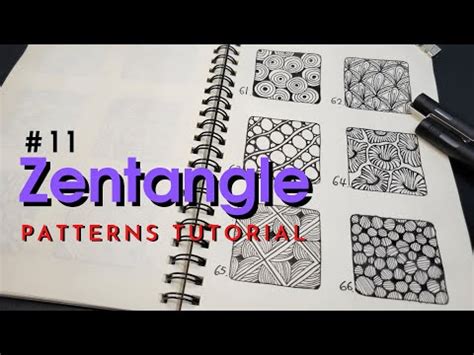Zentangle Patterns Tutorial 禪繞畫 圖案 分享 11 NO 61 66 YouTube