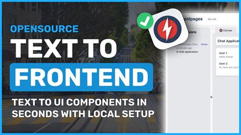 Rapidpages Opensource Text To Frontend Ai With 100 Local Setup Openui And V0 Alternative Youtube