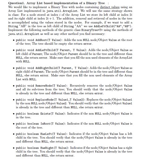 Solved Questionl Array List Based Implementation Of A