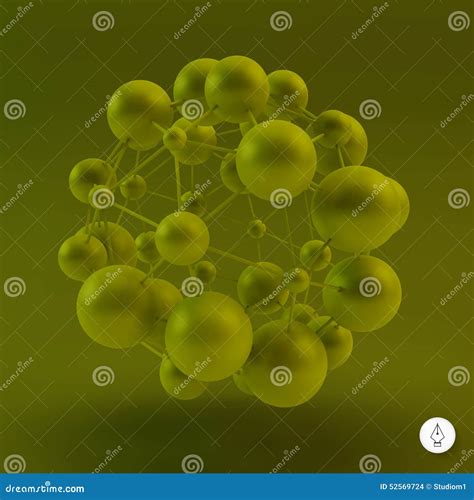 3d Molecule Structure Background Graphic Design Stock Vector Illustration Of Micro