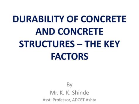 Durability Of Concrete And Concrete Structures Pptx