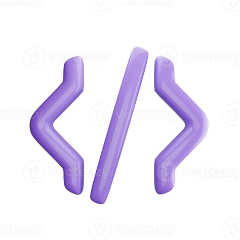 3d Code Bracket Icon 53984714 Png