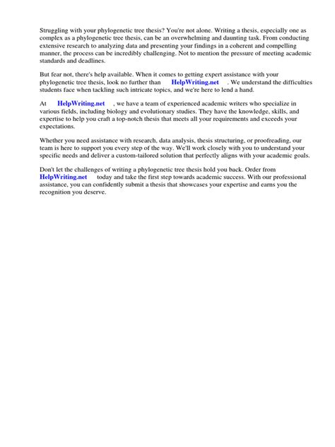 Phylogenetic Tree Thesis Pdf Phylogenetic Tree Molecular Phylogenetics