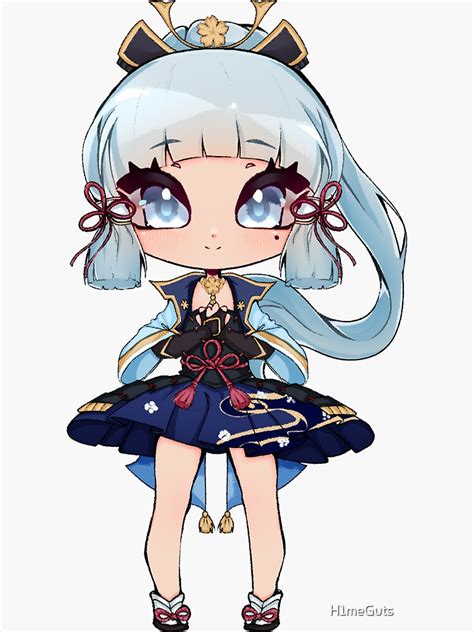 Genshin Impact Kamisato Ayaka Chibi Sticker Sticker For Sale By H Meguts Redbubble
