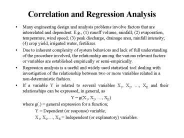 Correlation And Regression Analysis Presentation Free To View