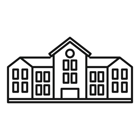 University Campus Icon Outline Style 14505043 Vector Art At Vecteezy