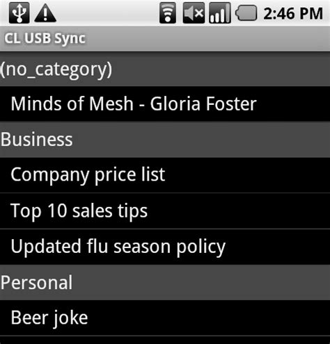 Notes And Tasks Apps With Categories For The Droid HTC Hero And Other Android Based Phones