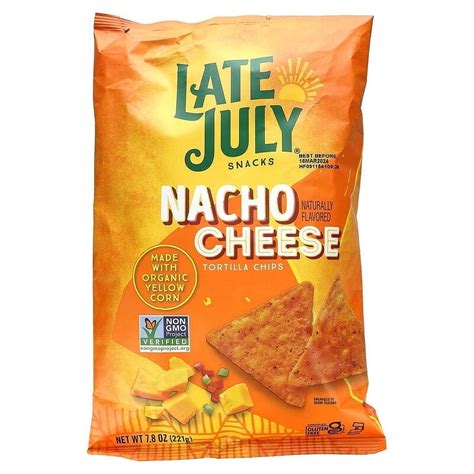 Late July Tortilla Chips Nacho Cheese 78 Oz Pack Of 4