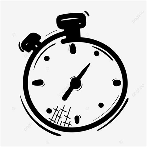 낙서 손으로 그린 스타일의 검은 스톱워치 아이콘 벡터 검은색 스톱워치 상 Png 일러스트 및 벡터 에 대한 무료 다운로드 Pngtree
