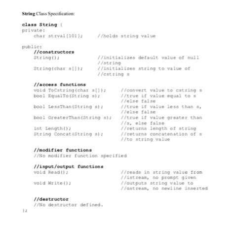 Solved You Are To Implement The String Class The