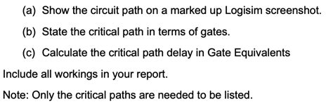 Solved A Show The Circuit Path On A Marked Up Logisim