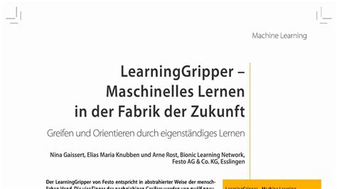 learninggripper machine learning in the factory