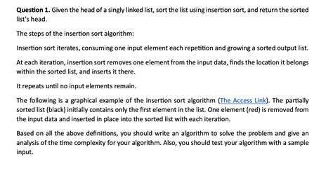 solved question 1 given the head of a singly linked list
