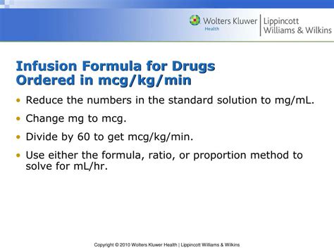 Ppt Chapter 9 Special Types Of Intravenous Calculations Powerpoint Presentation Id 3334672