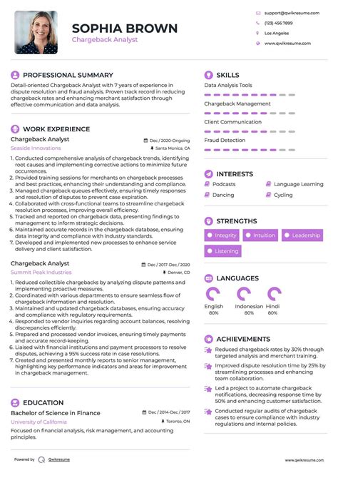 10 Chargeback Analyst Resume Samples And Templates For 2025