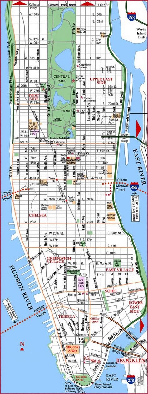 Printable Map Of Manhattan