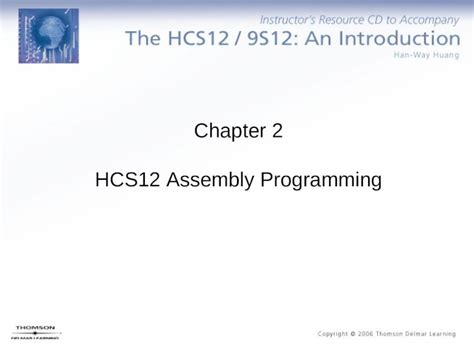 Ppt Chapter 2 Hcs12 Assembly Programming Dokumentips
