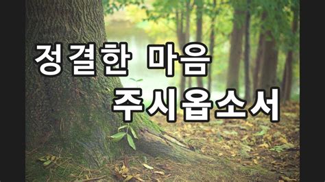 정결한 마음 주시옵소서 Youtube
