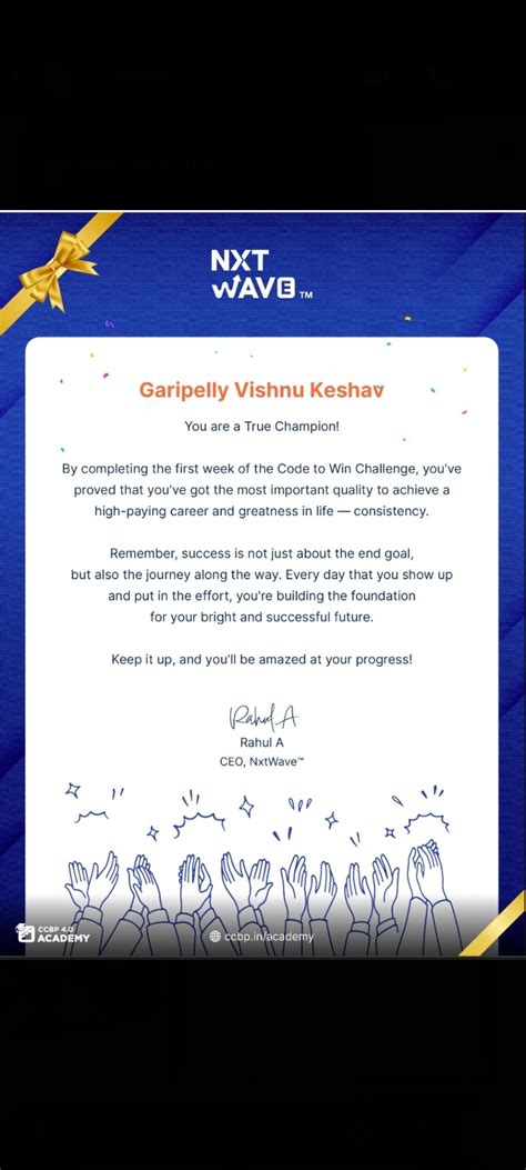 vishnu g on linkedin successfully completed first week of code to win challenge with the help…