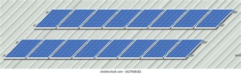 Illustration Solar Panels String Structure Stock Vector Royalty Free 1427838182 Shutterstock