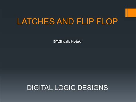Latches And Flip Flop Pptx Programming Languages Computing