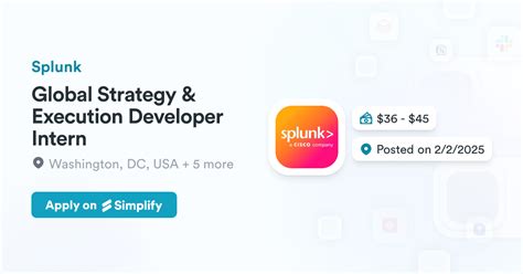 Global Strategy And Execution Developer Intern Splunk Simplify Jobs