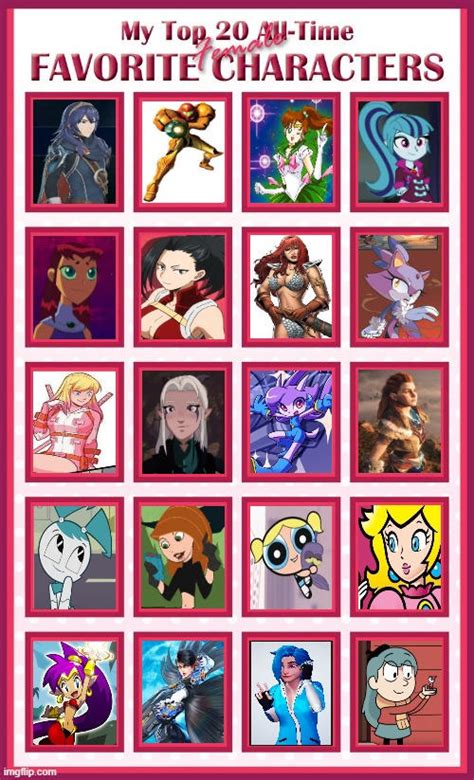 My Top 20 Favorite Female Characters By Willaversecreator On Deviantart