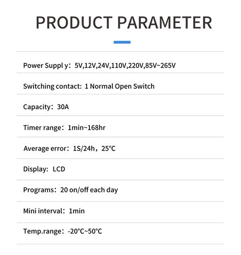 Weekly 7 Days Programmable Digital Timer Switch Thc 30a Relay Timer Control Ac 220v 16a 30a Din